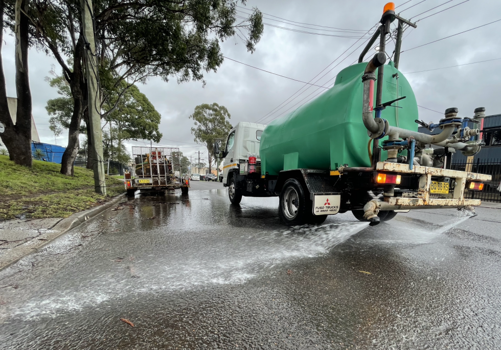 Efficient Road Flushing - The Watercart Specialists